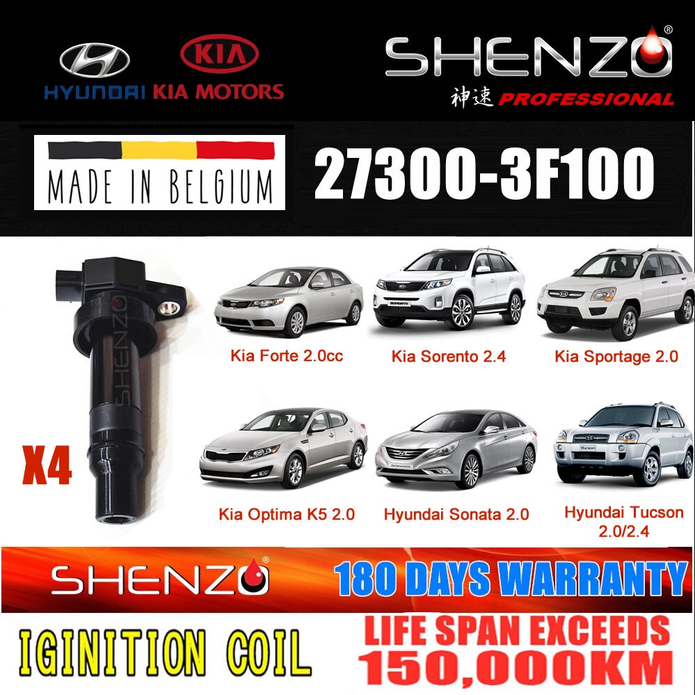 Shenzo Ignition Plug Coil 27300-3F100 for KIA FORTE 2.0 HYUNDAI SONATA ...