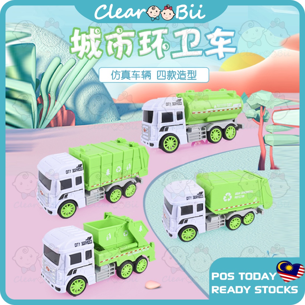 Garbage Truck Toy Vehicle Car Lori Sampah Kids Car Toys Kid Toys Child ...