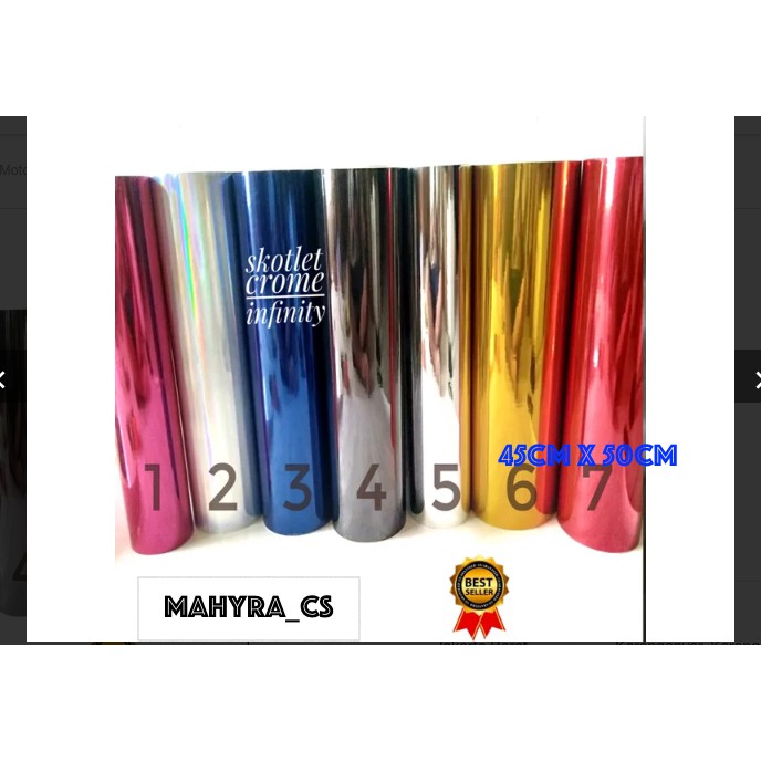 Scotlet motorbike car sticker metallic color laser chrome scotlite ...