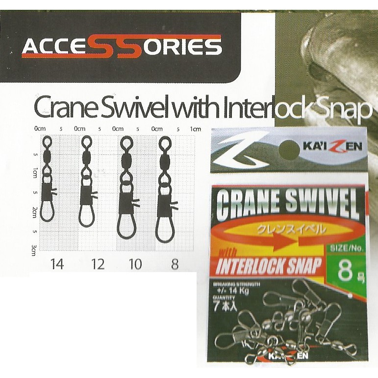 Crane Swivel Kaizen Interlock Snap Select Size | Shopee Malaysia