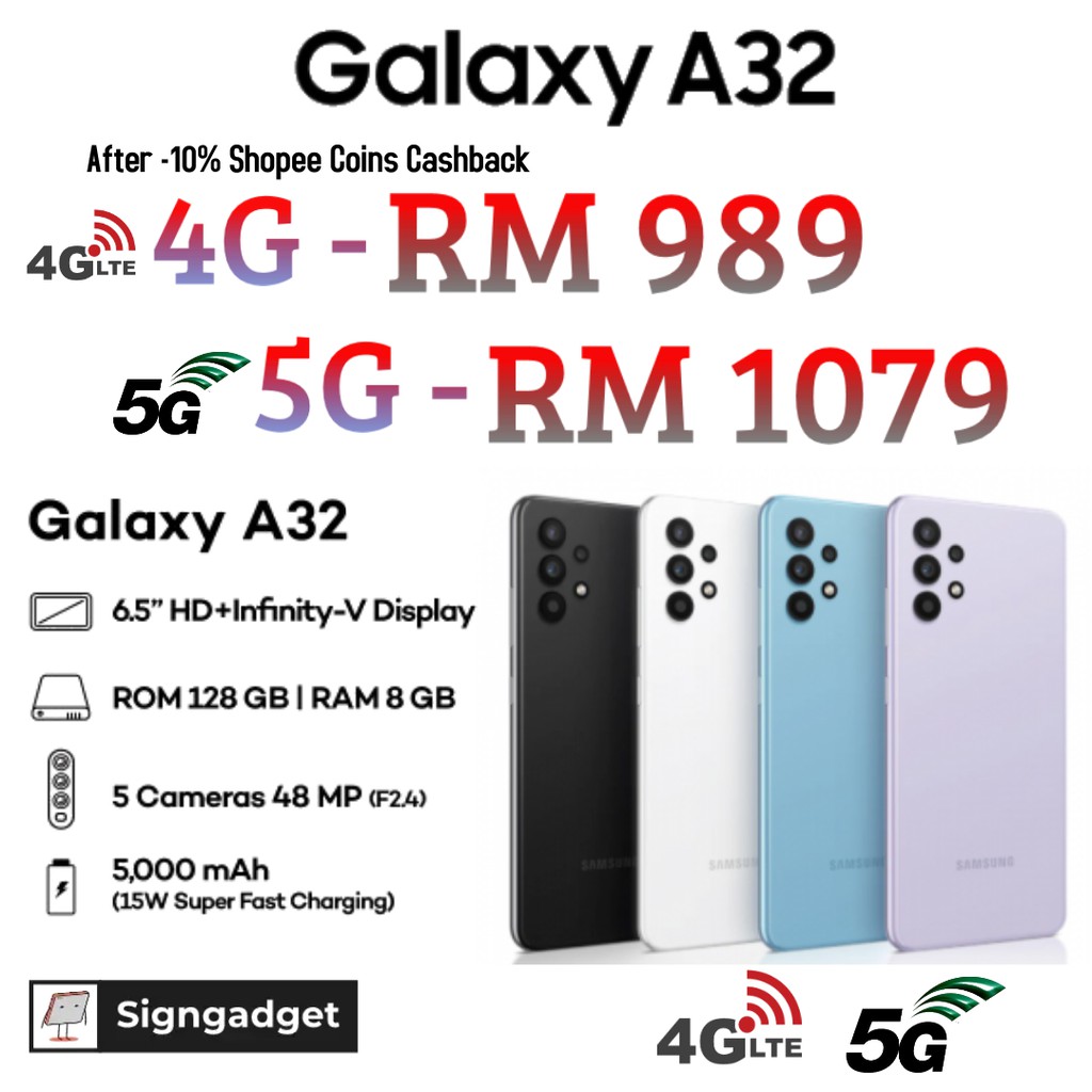 Samsung Galaxy A32 / Samsung Galaxy A32 5G (8GB RAM + 12GB ROM) - 100% ...