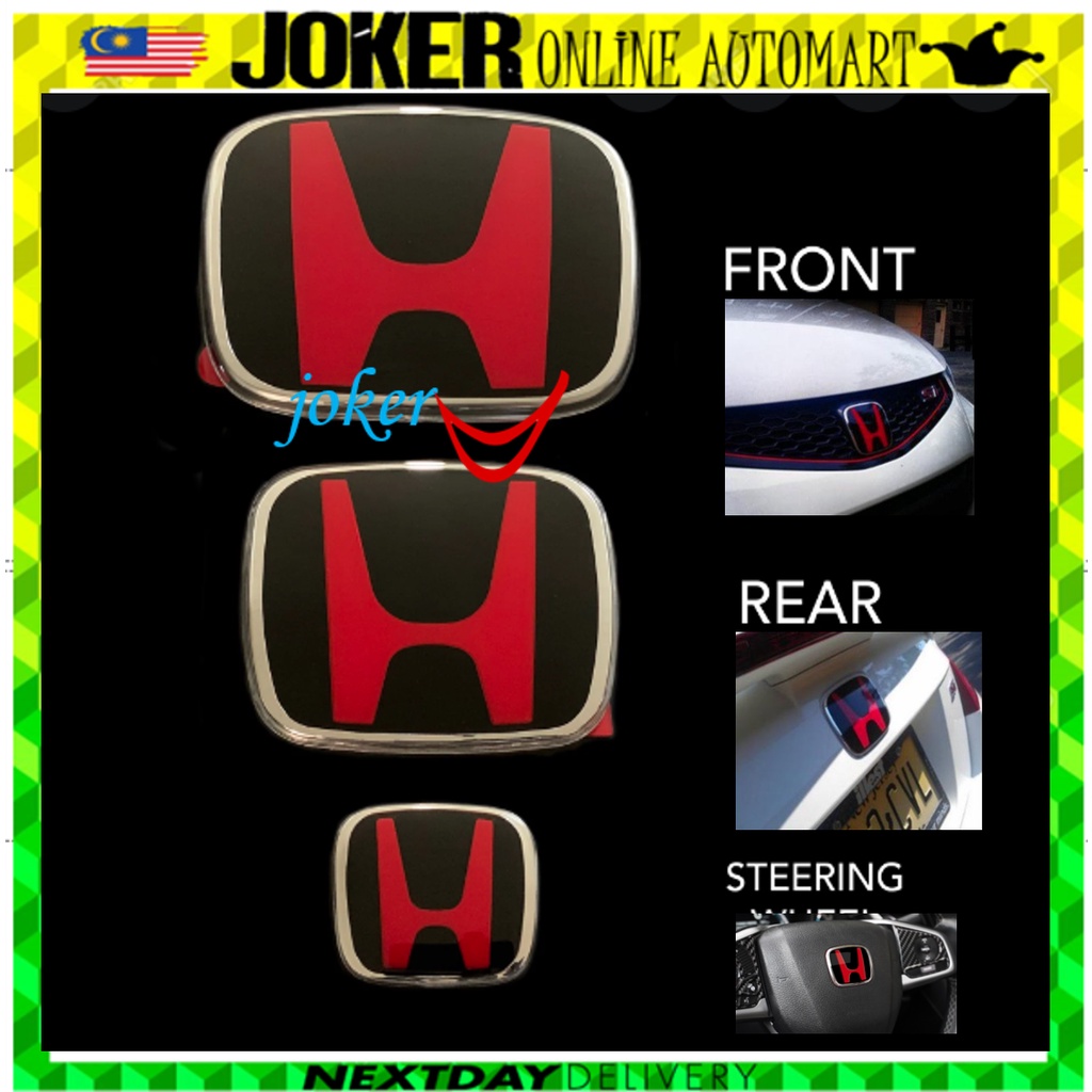 (RED + BLACK) Honda Civic FD FB FC FE 2006 - 2021 City Hatchback Accord ...