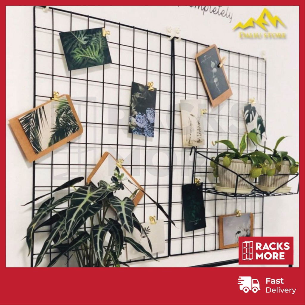 [Hot Selling] Iron Grid Organizer Wall Nett Hanging Home Decor DIY ...