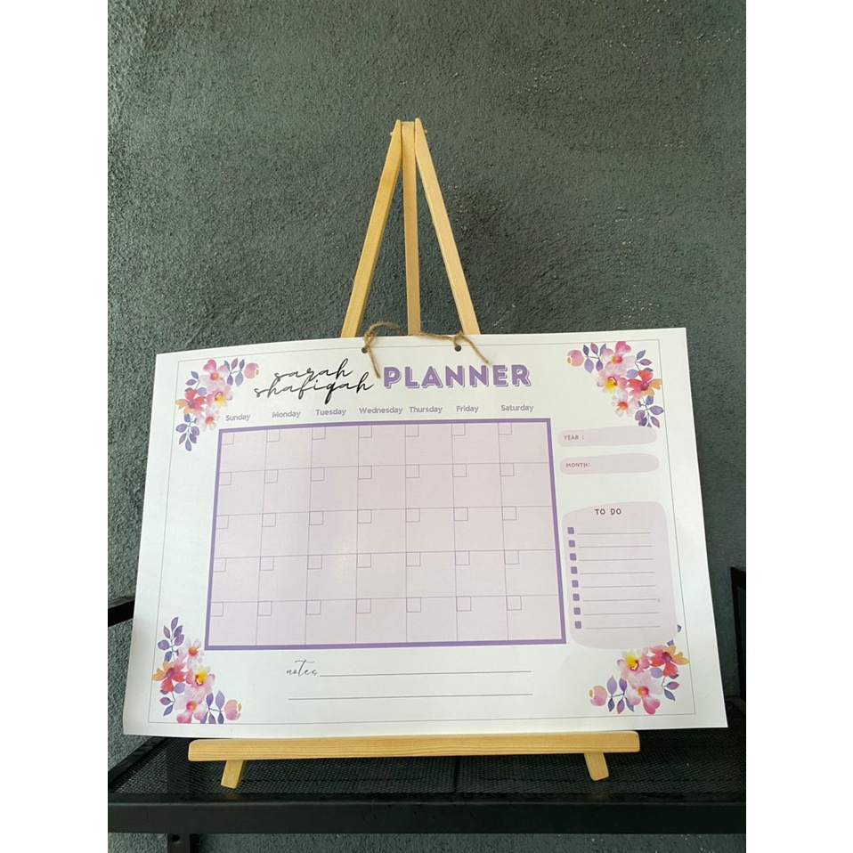 Laminated Planner A3 , A4 To Do List with stand Free Customize Name ...