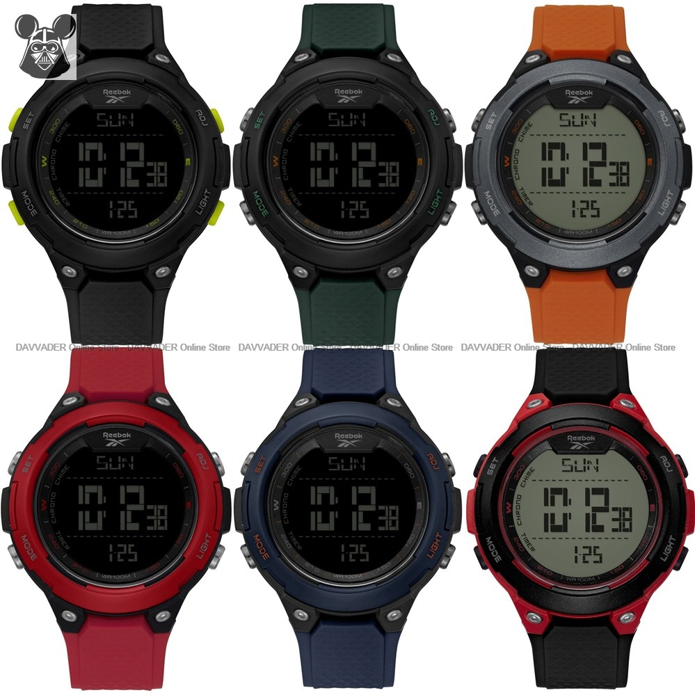 Reebok Watch RV-THR-G9 Men's Digital Watch Thruster Digital Sports PU ...