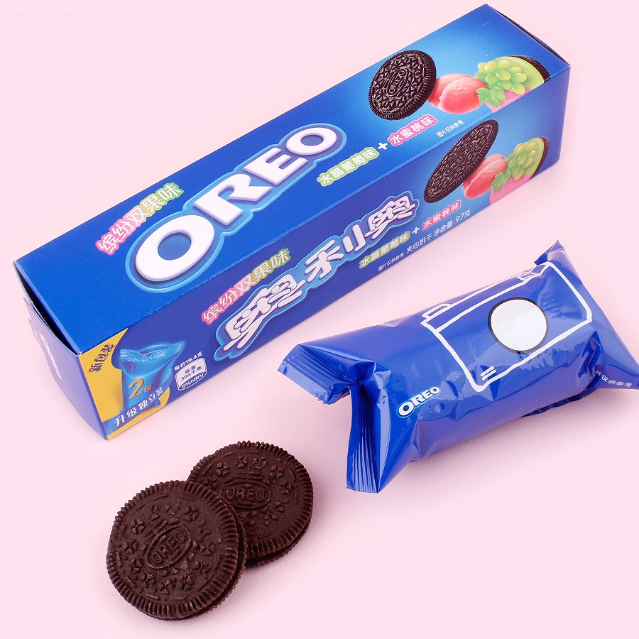 Oreo 奥利奥双口味系列水晶葡萄味+水蜜桃味 (97g) | China Oreo Dual Flavour Grape Flavour ...