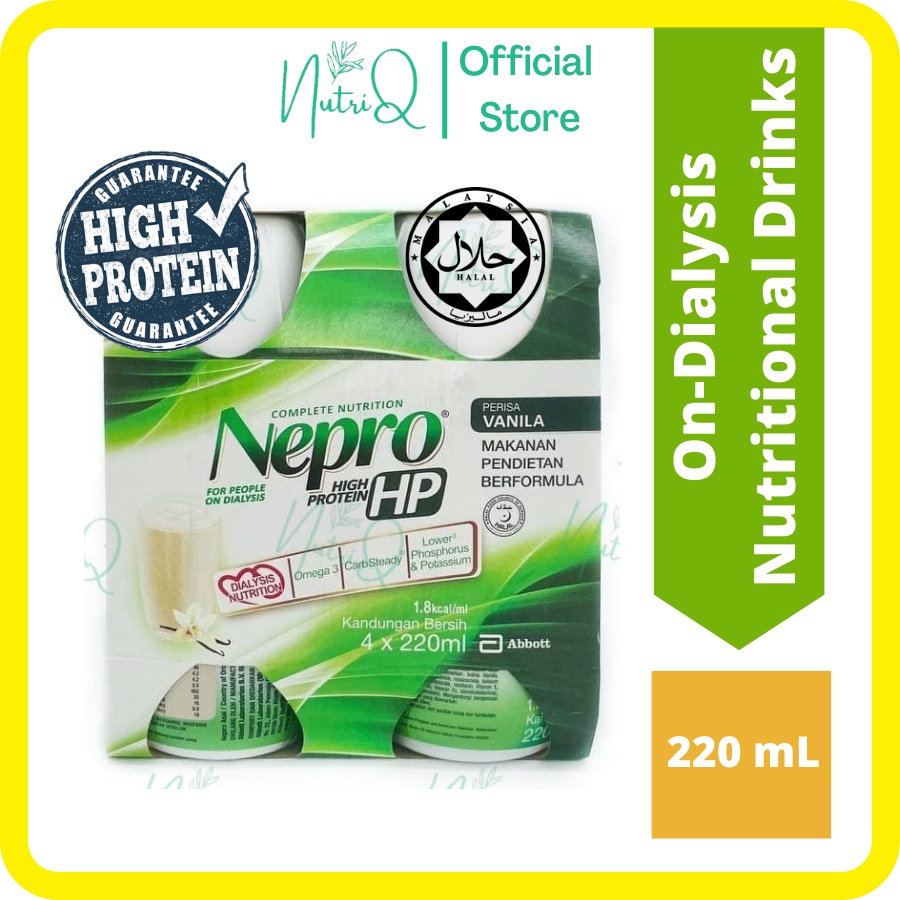 Nepro HP High Protein Abbott Vanilla Complete Nutrition 220ml X 4 or 1 ...