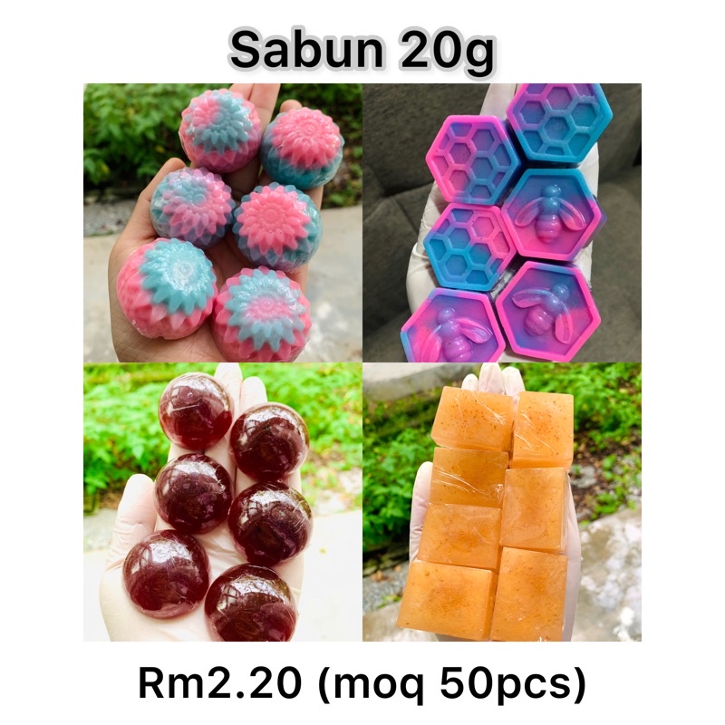 SABUN JENAMA SENDIRI 20GRAM (BOLEH REQUEST BENTUK/WARNA) | Shopee Malaysia