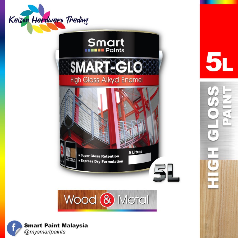 [MAX. ORDER 1 TIN ] SMART PAINT High Gloss Alkyd Enamel Smart-Glo ( 5 ...