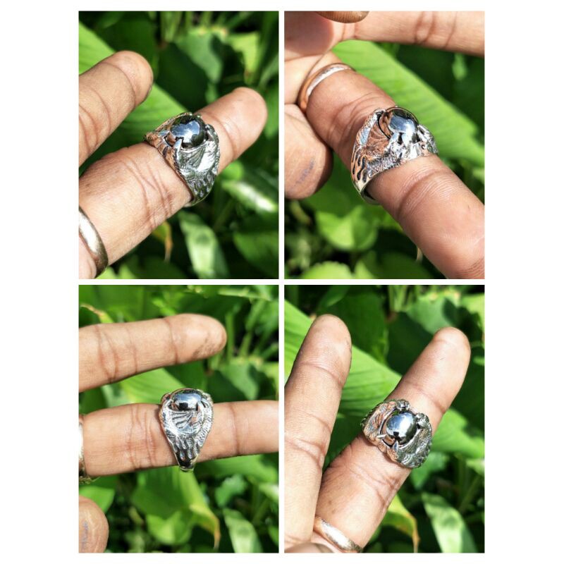 besi towo asli alami permata 10x12mm ikatan perak | Shopee Malaysia