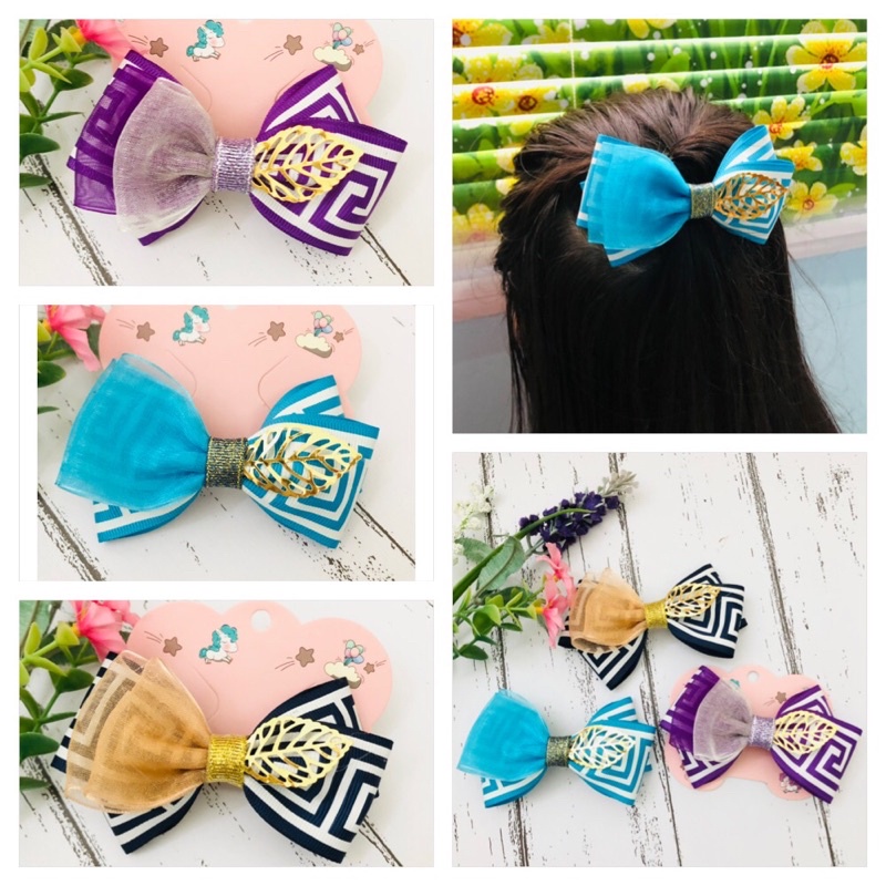 Handmade Hair Bow Soft Nylon Headband Baby Toddler Girls Hairpin Hair ...