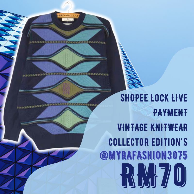 RM70 SHOPEE LOCKED LIVE VINTAGE KNITWEAR COLLECTOR EDITION'S. | Shopee ...