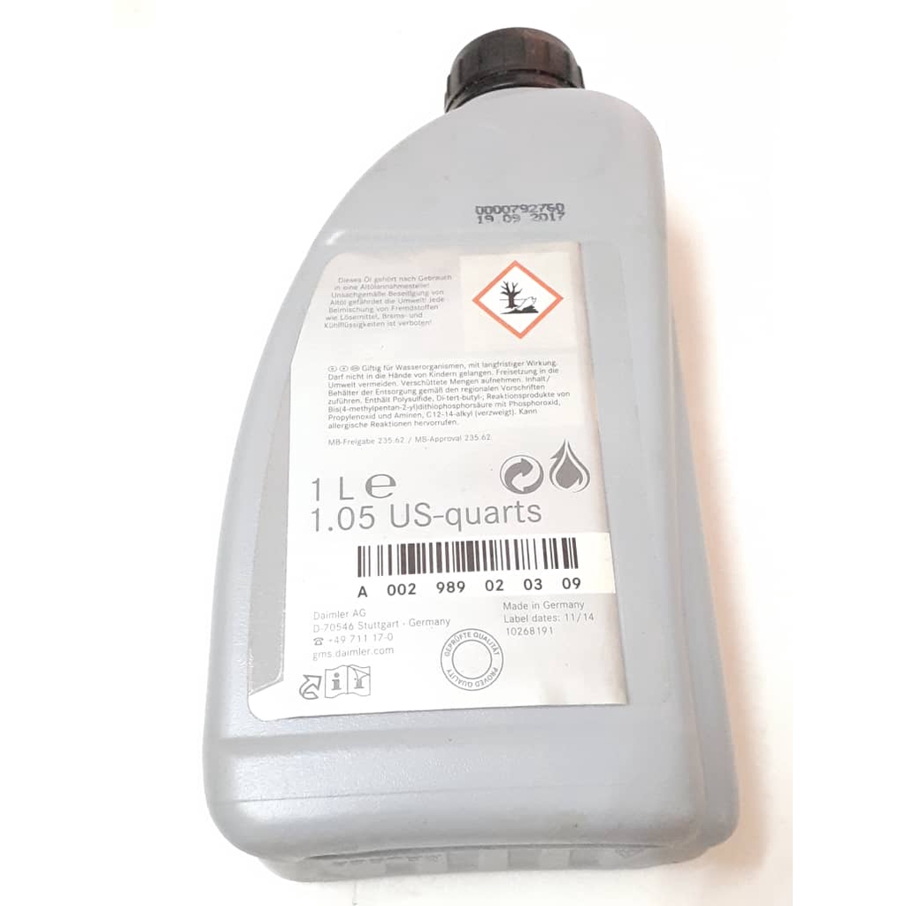Mercedes Benz Original Rear HYPO GEAR OIL ALL WHEEL REAR AXLE & AMG ...