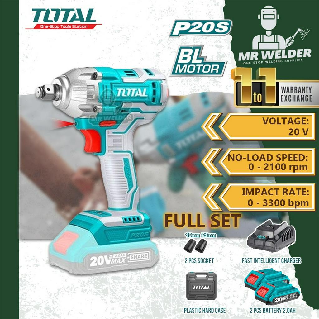 Total 20v Lithium Ion Cordless Impact Wrench Tiwli2038 Total Li Ion