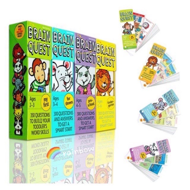Buku rujukan ready stock Brain Quest 2-6 years Learning Card Flash Card ...