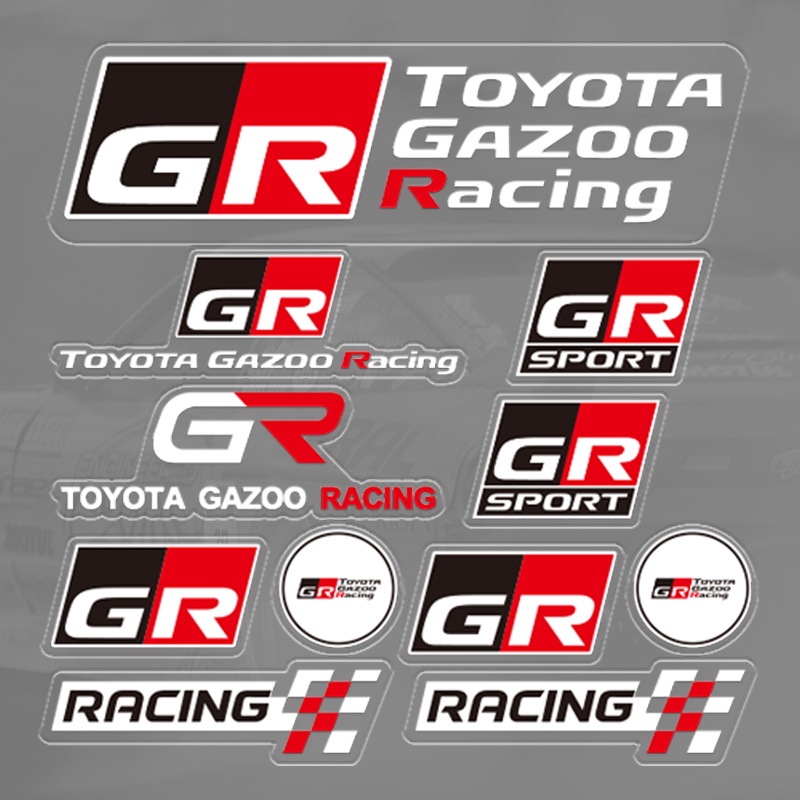 Car Sticker TOYOTA GAZOO RACING GR Logo Emblem Auto Decal Stickers ...