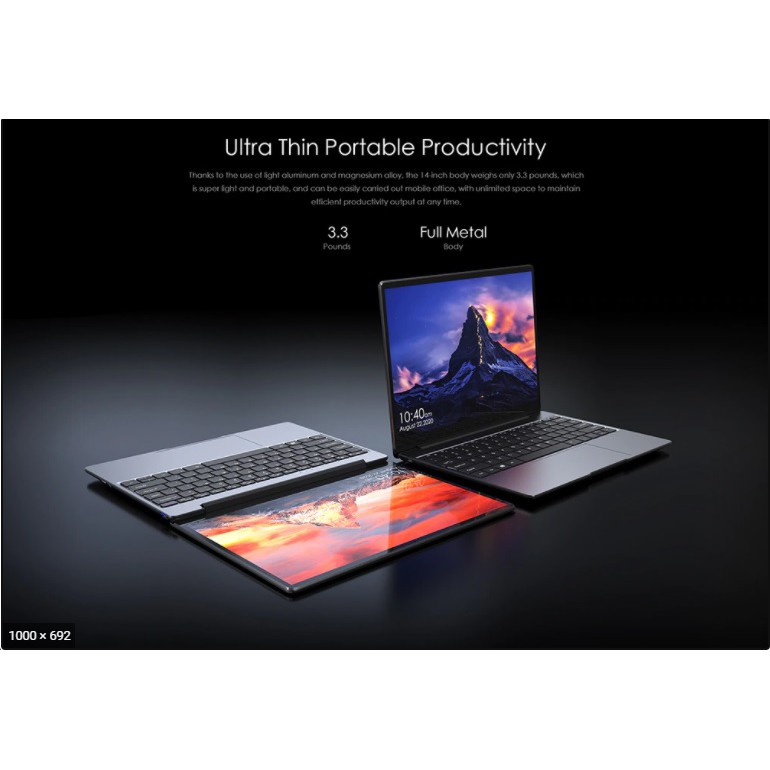 CHUWI 2023 ver GemiBook Pro 14" 2k display N5100 (6th i5 alike) 12GB ...