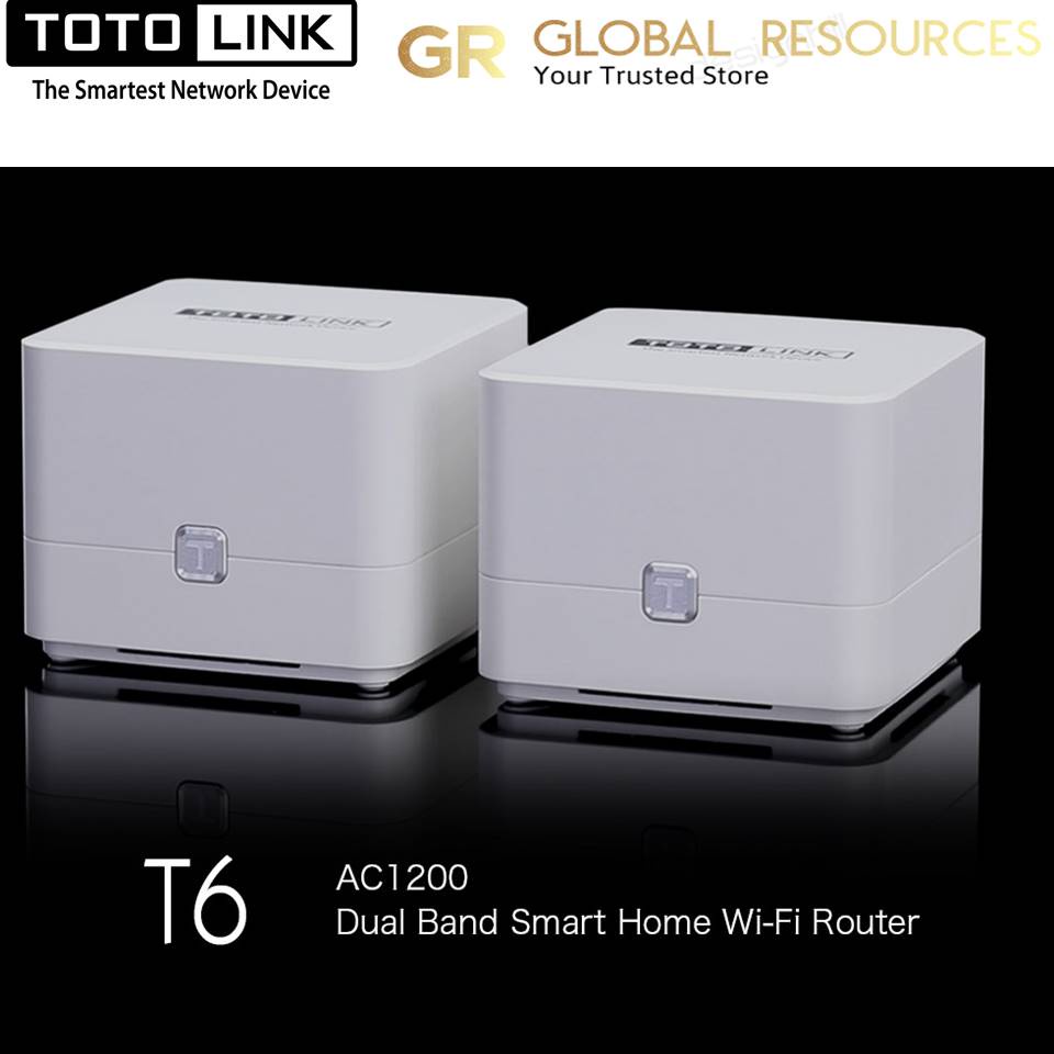 TOTOLINK T6 AC1200 Dual Band Smart Home Wi-Fi Mesh Router ( 2 Packs ...