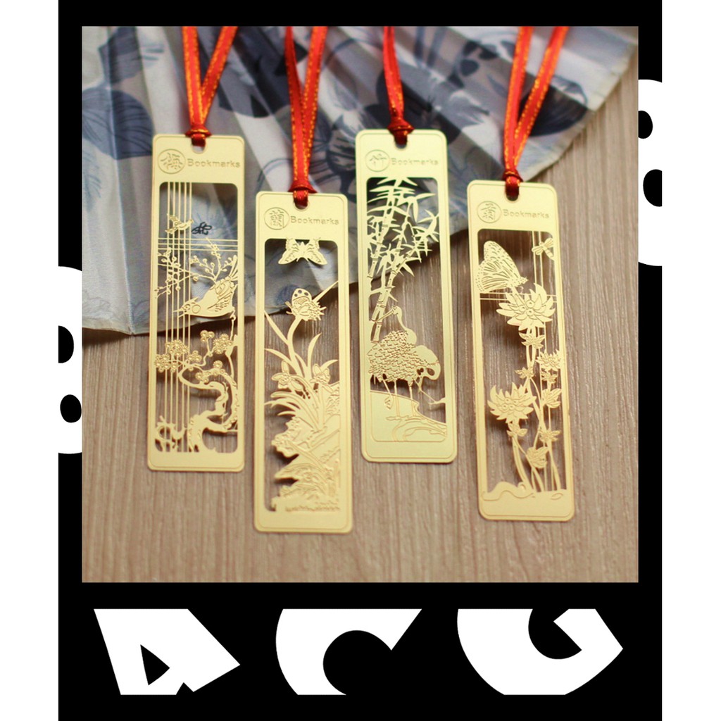 Metal Antique Bookmark - Chinese Floral Series | Shopee Malaysia