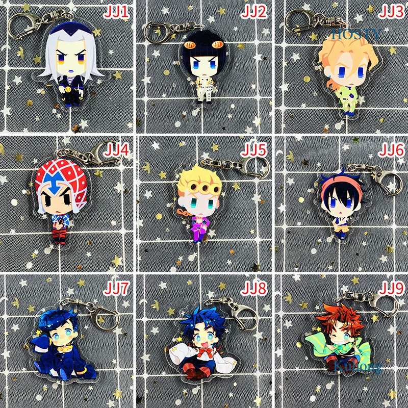 HOSTY Anime JoJos Bizarre Adventure Keychain Kujo Jotaro Kakyouin ...