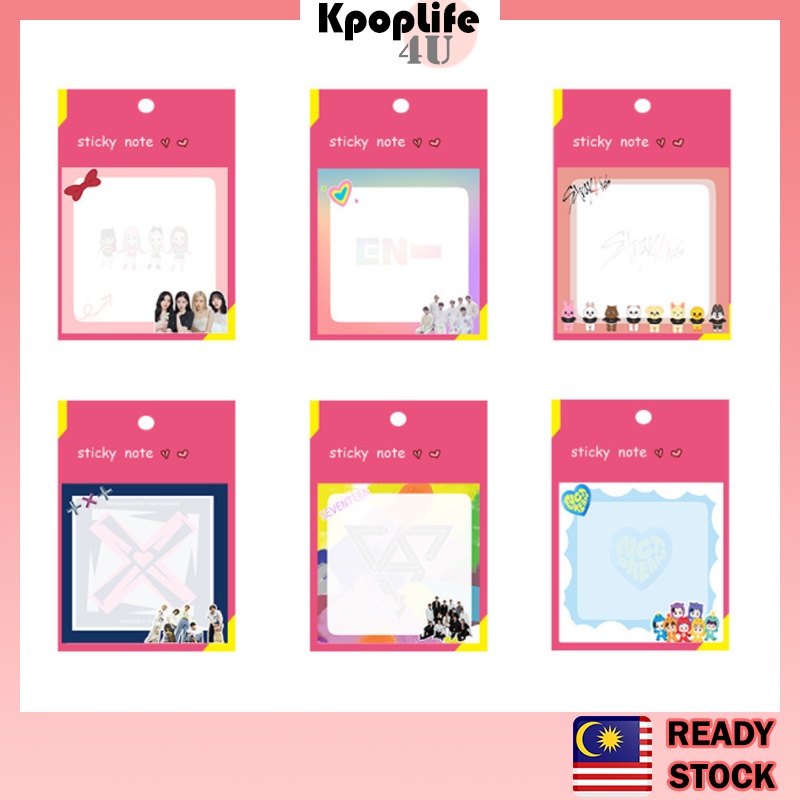 Kpop Butter Sticky Notes BT NC--T Seven-teen Enha TXT Bl@ckpink Stray ...