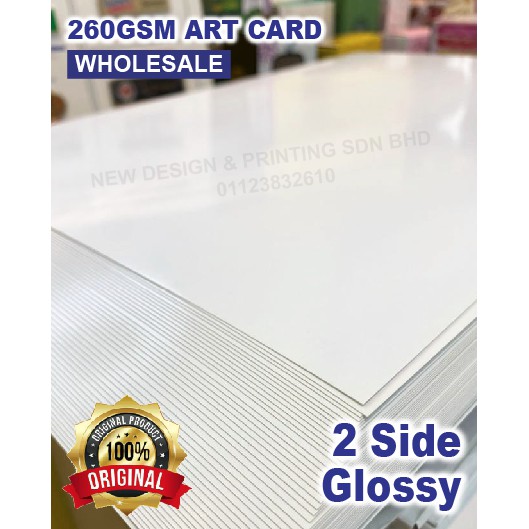 [Ready Stock] Premium 260gsm 2side Art Card Glossy A3+ (315mm x 468mm ...