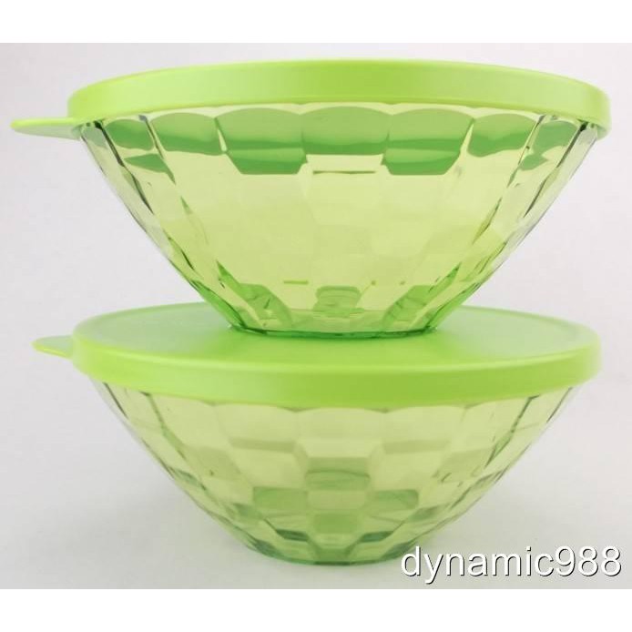 2 X NEW TUPPERWARE SNACK PRISM BOWL 500ML LIME GREEN | Shopee Malaysia
