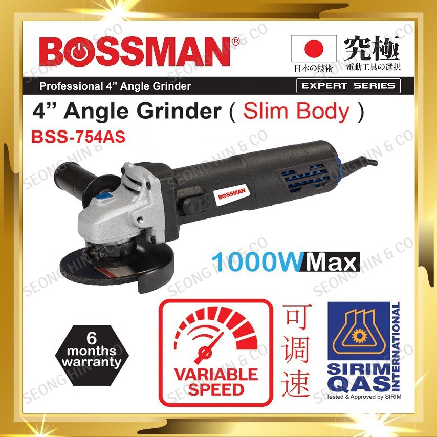 BOSSMAN Angle Grinder Speed Control BSS 754AS / Adjustable Speed ...