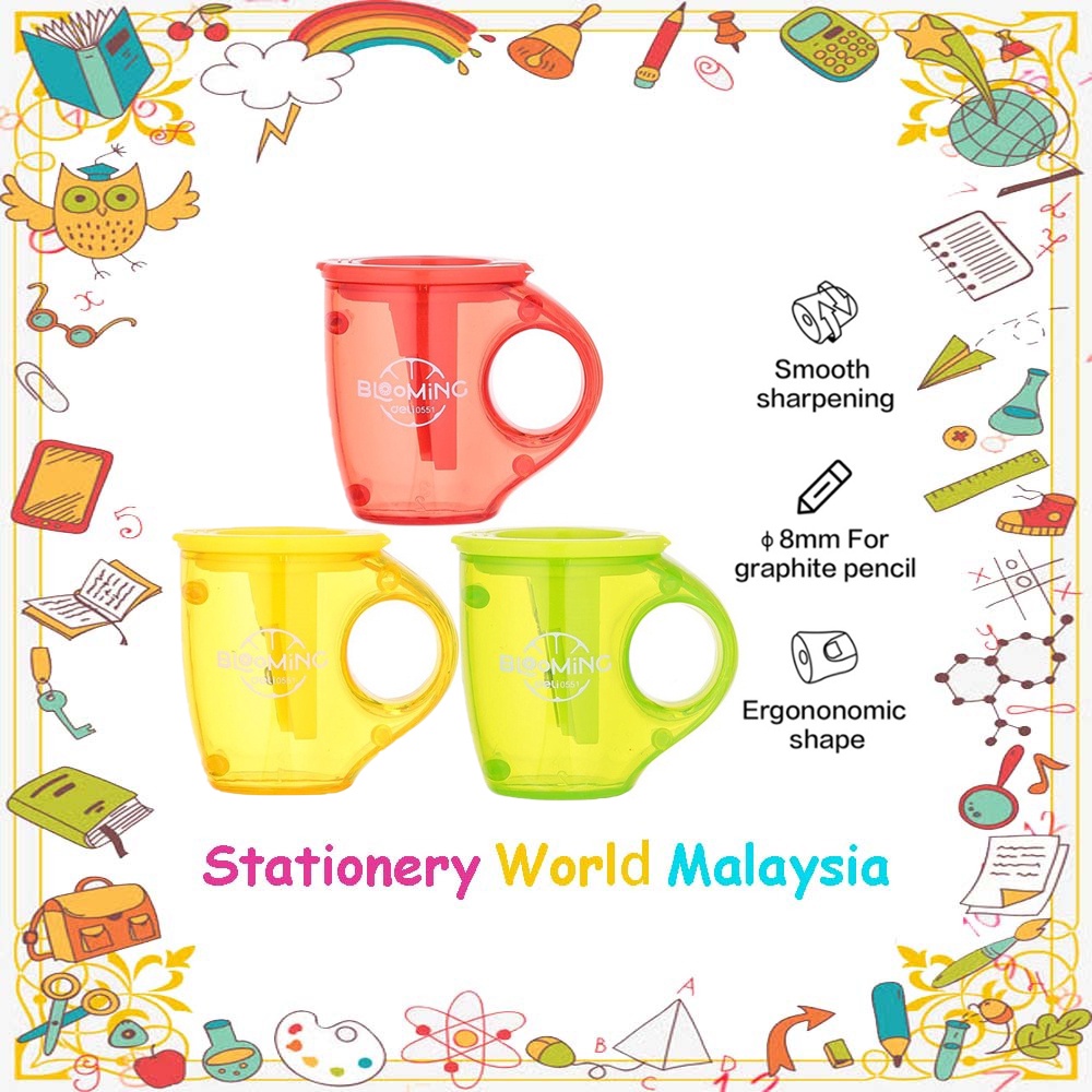 SWM Deli Pencil Sharpener 2-Hole Sharp Blade Smooth Sharpening With ...