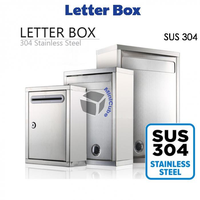 Stainless Steel Letter Box Keyable 304 Wall Mounted Solid Letter Box ...
