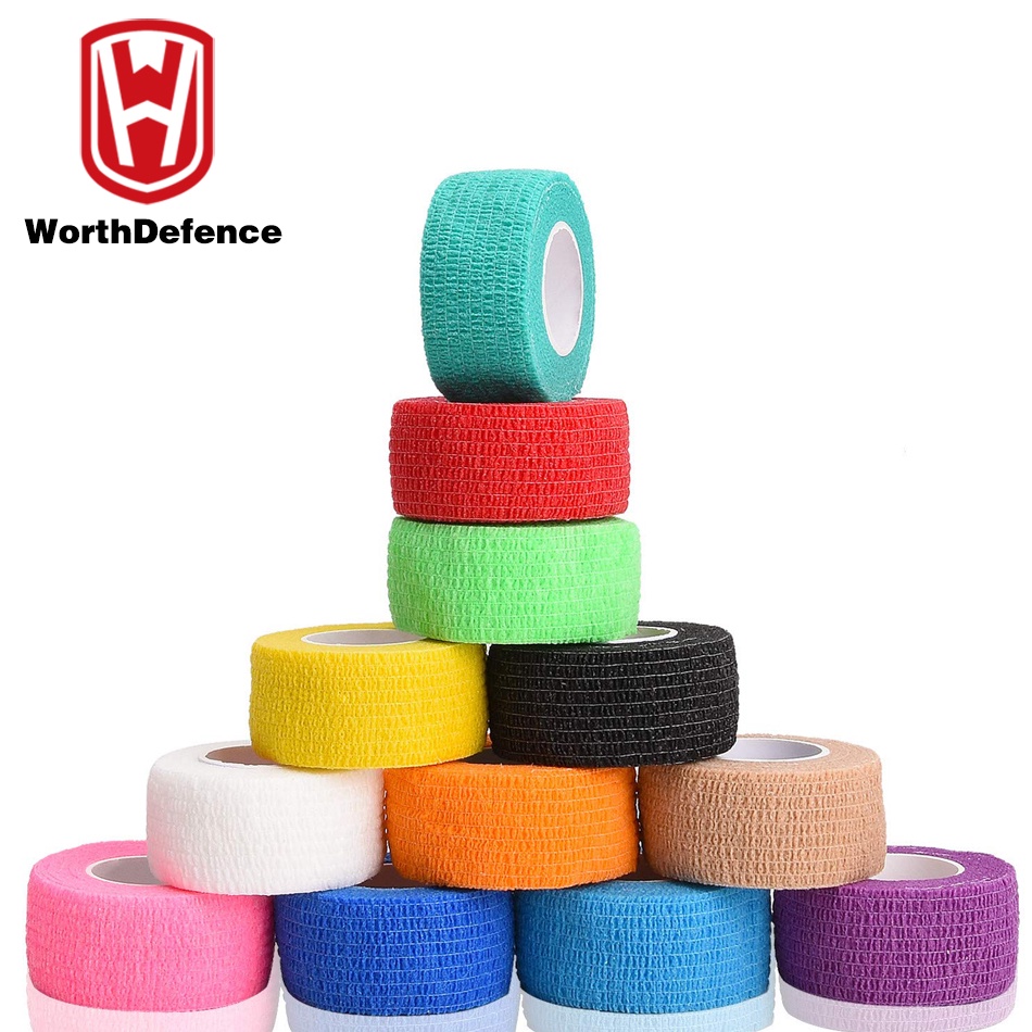 Worthdefence 2.5CM*450CM Self Adhesive Elastic Bandage Non-woven Fabric ...
