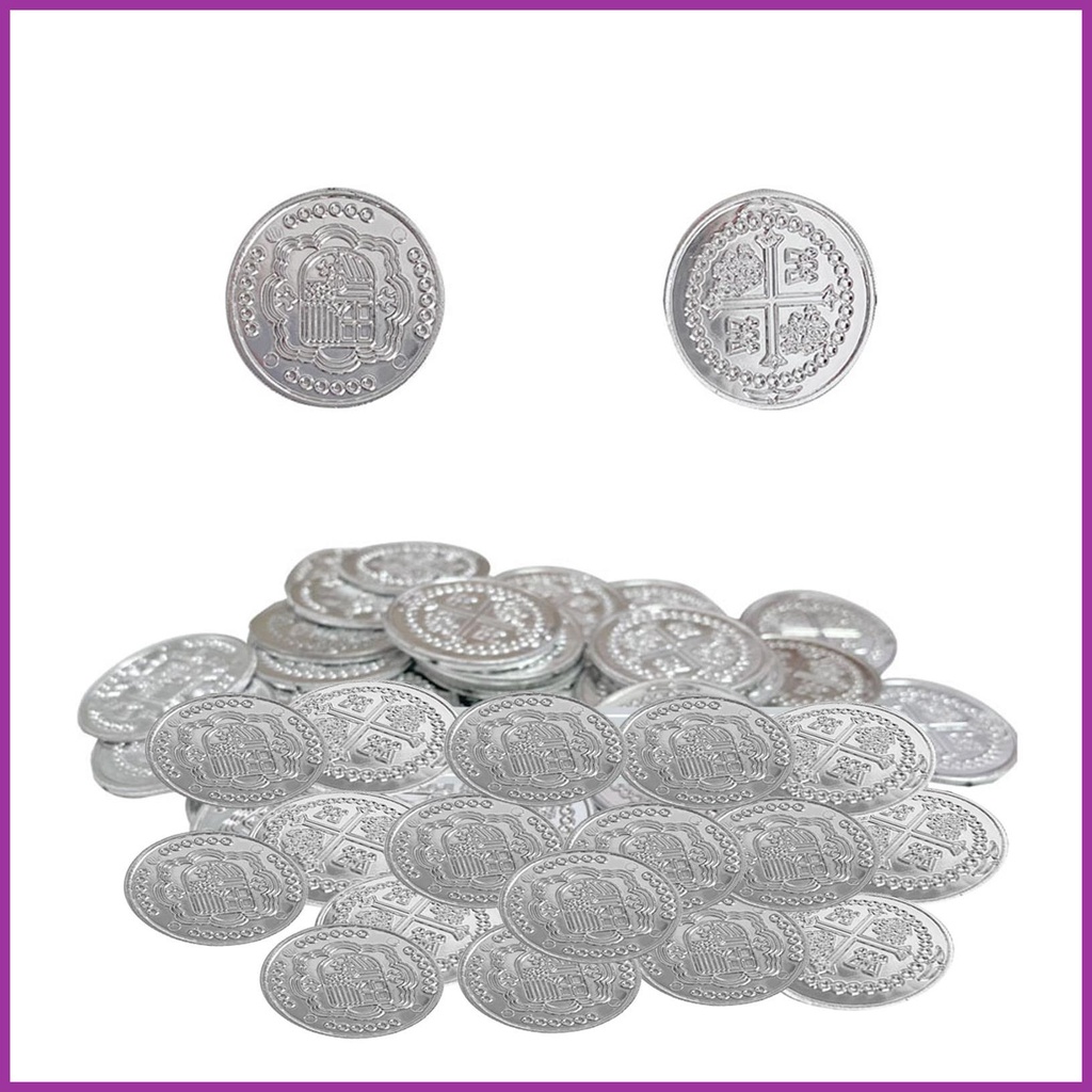 Pirate Treasure Hunt Coins Toys 100Pcs Kids Treasure Hunt Coins Metal ...