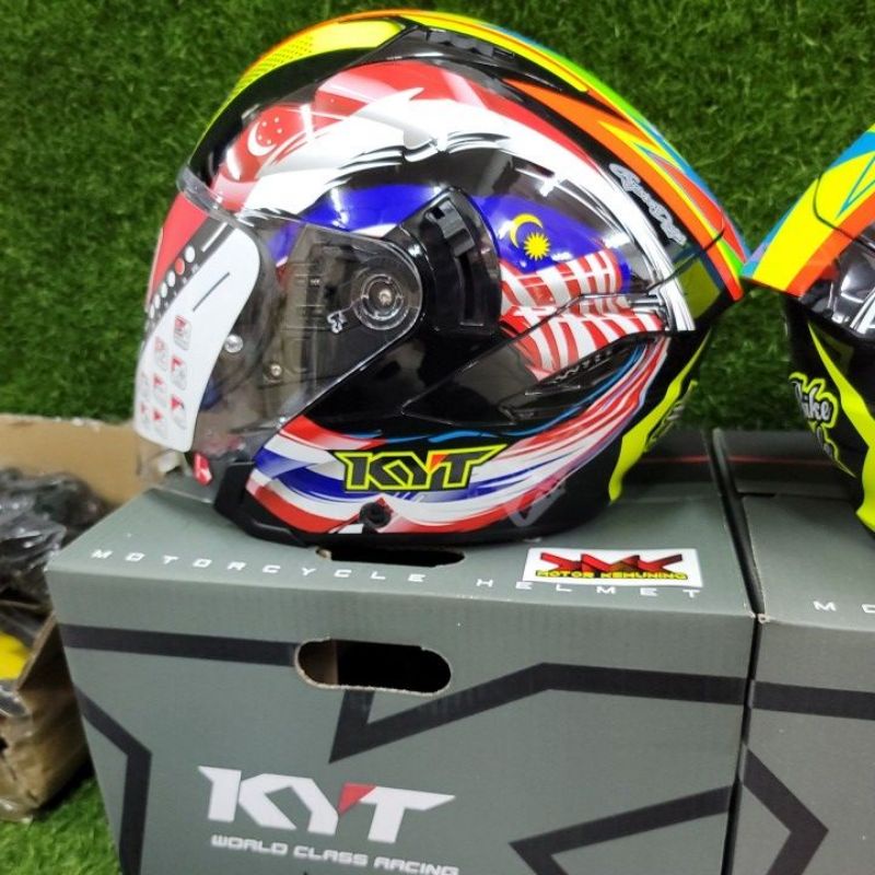 Helmet KYT NFJ NF-J No Bike No Life Nation Malaysia Singapore | Shopee ...