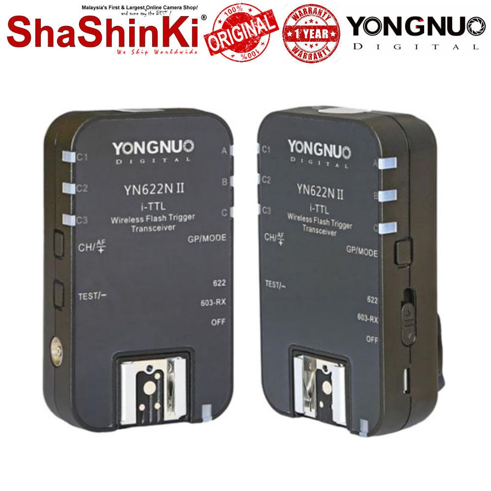 Yongnuo i-TTL Transceiver YN622N II for Nikon Cameras (2-Pack) | Shopee ...