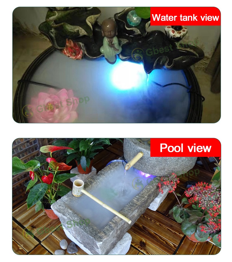 12 LED Ultrasonic Mist Maker Fogger Aquarium For Small Water Fountain ...
