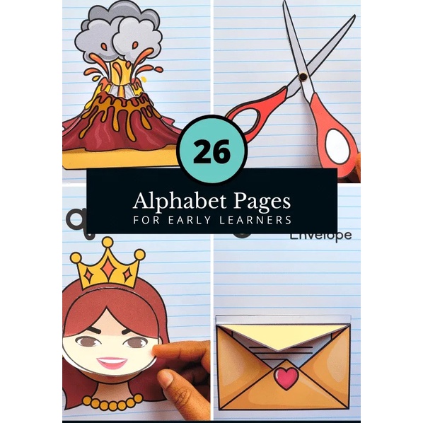 450 Interactive Alphabet Book Printable (PDF) 26 Letter ABC Craft Busy ...