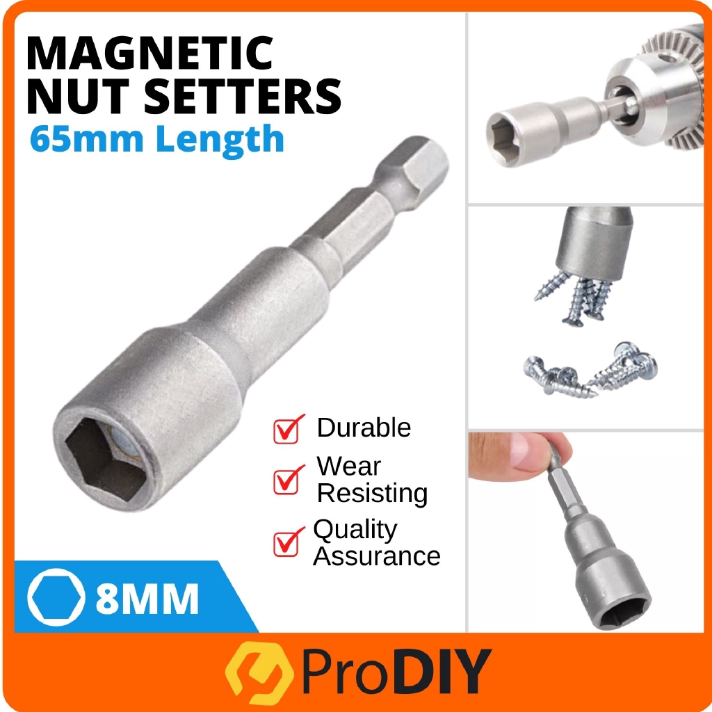 8mm Hex 65mm Length Magnetic Nut Setter Driving Bit for Drills Screw ...
