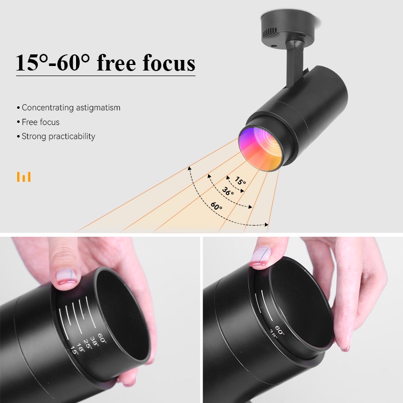 Led Track Light RGB Spotlight 20W 24W Colorful Track Light Rail for ...