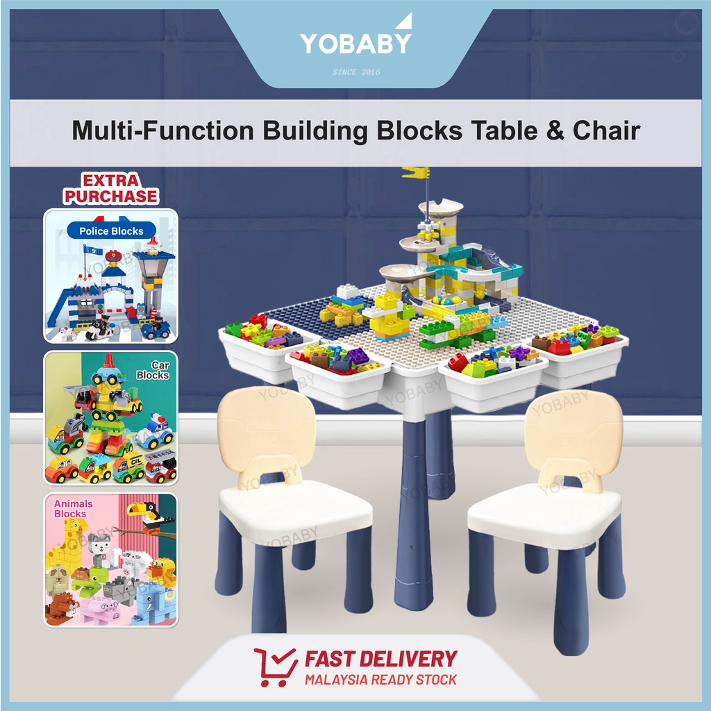【CLEARANCE】LARGE Building blocks Multi Function Table Building Blocks ...