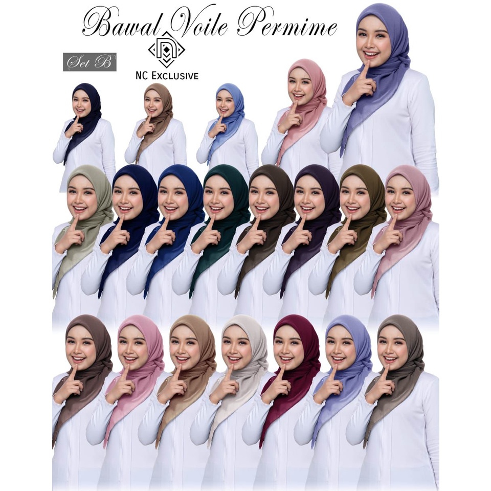 Ready Stock!!! Bawal Voile Premium Diamond Bidang 45 Bawal On Point ...