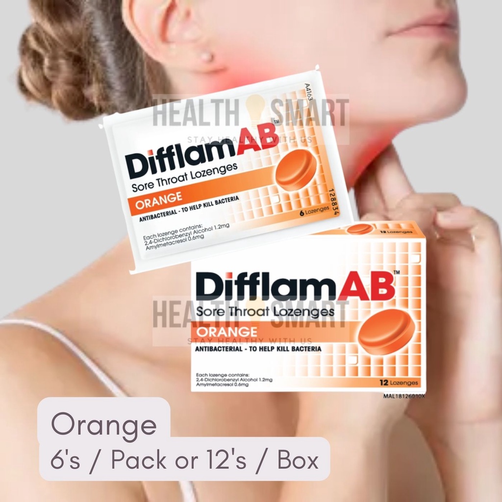 Difflam AB Sore Throat Lozenge / Difflam AB Orange/ Difflam AB ...