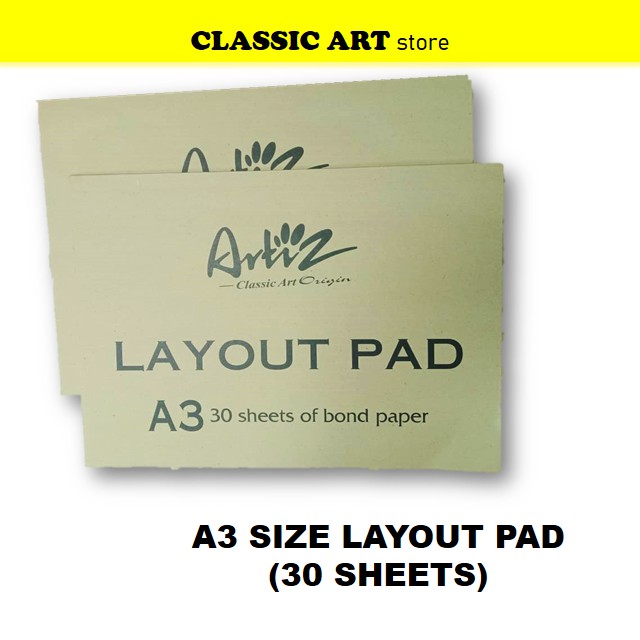 2 Pads A3 Size Layout Pad (30 Sheets) | Shopee Malaysia