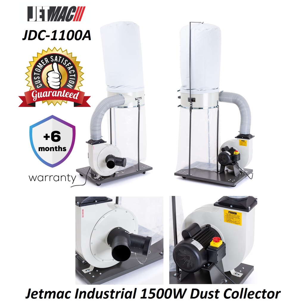 Jetmac JDC-1100A (2.0Hp / 1.5kW) Industrial Dust Collector Machine ...