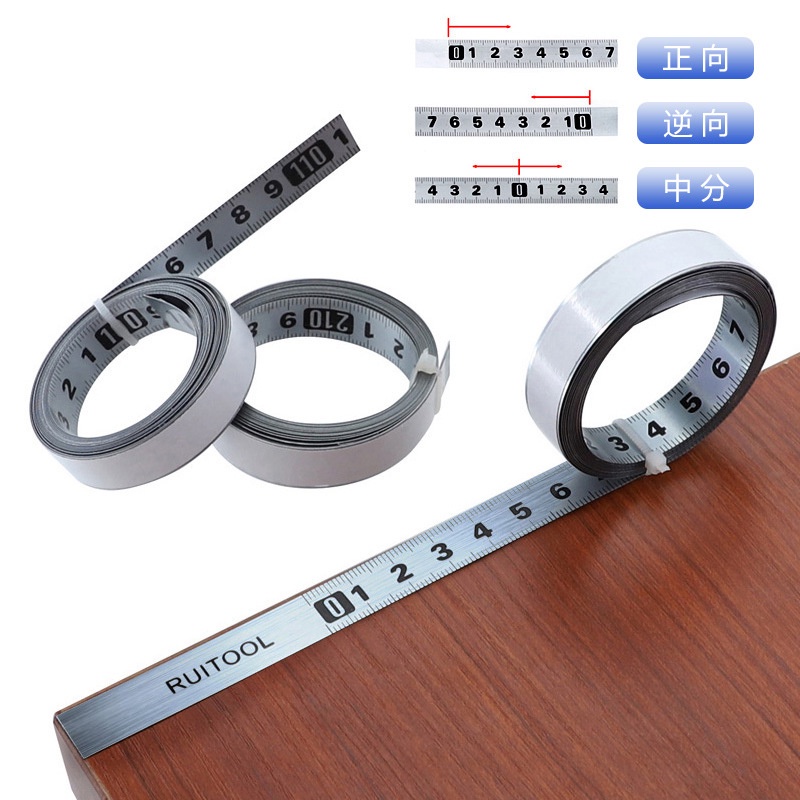 1-3m Stainless Steel Miter Track Tape Measure Self Adhesive Metric ...