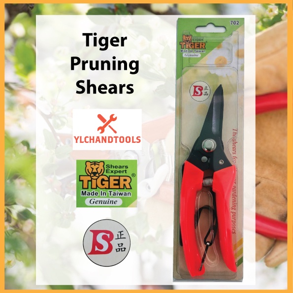 TIGER 702 Pruning Shears 7" High Quality/ Gardening Cutter/ Gunting ...
