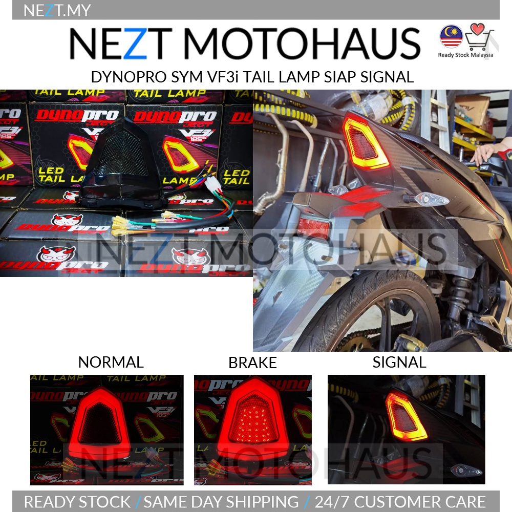 DYNOPRO SYM VF3 VF3i LED Tail Lamp Siap Signal | Shopee Malaysia