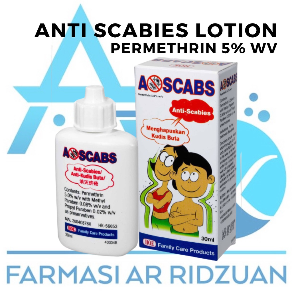 A-scabs Lotion Permethrin 5%w/v 30ml | Shopee Malaysia