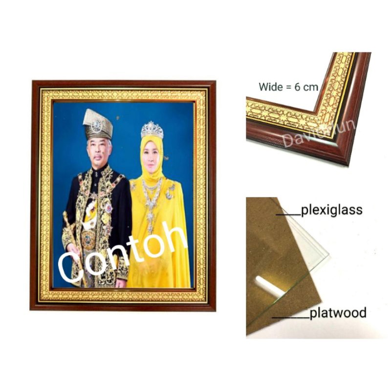 Frame Size Gambar Agong with PVC glass (factory direct) Malaysia 👍 ...
