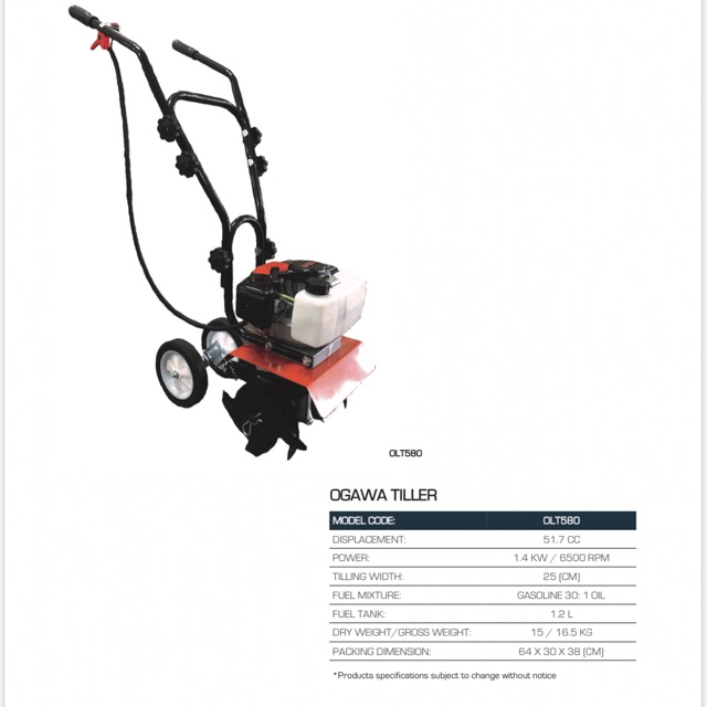 Ogawa Mini Tiller 2 Stroke Engine Model OLT580 | Shopee Malaysia
