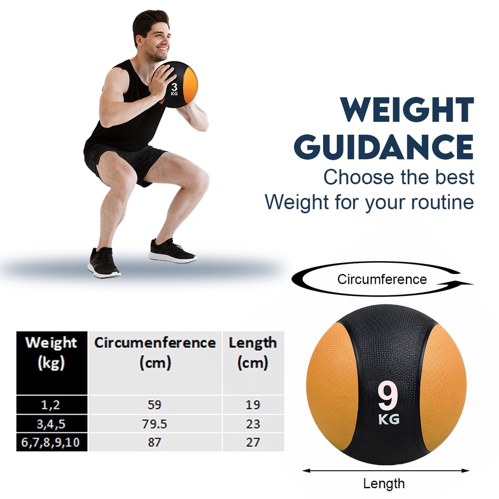 Vigor Fitness Medicine Gravity Bounce Rubber Ball / Bola Getah Melantun Graviti Perubatan ...